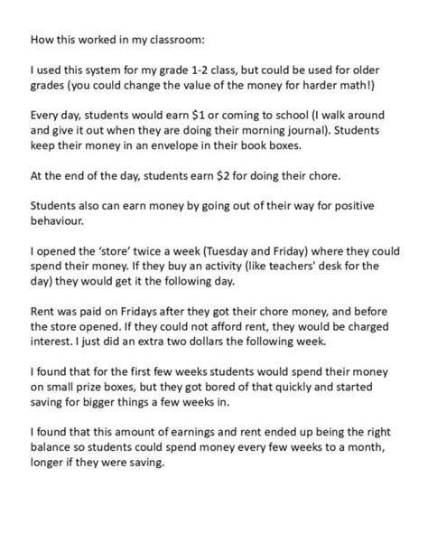 Classroom Economy By Educatingthinkers Tpt