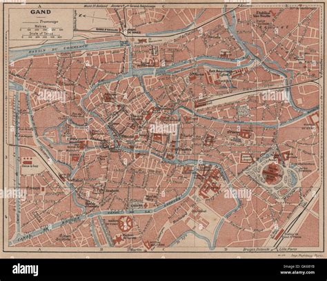 Gand Gand Gent Plan Plan De La Ville Ville Dépoque De La Ville