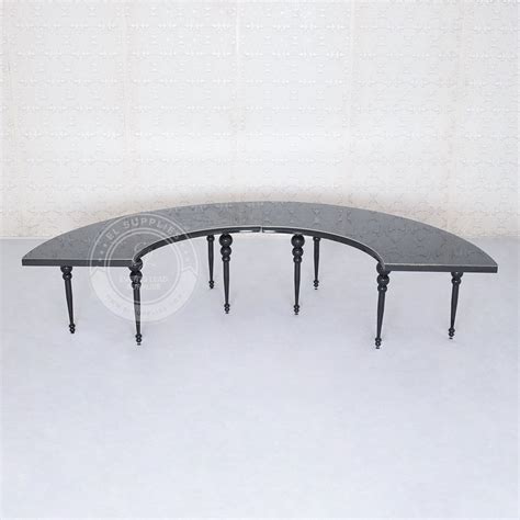 Vega Half Circle Dining Table Full Black — El Supplies Uk