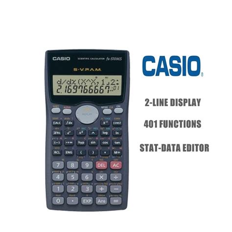 Casio Scientific Calculator Fx 570ms Model With 401 Functions Oem