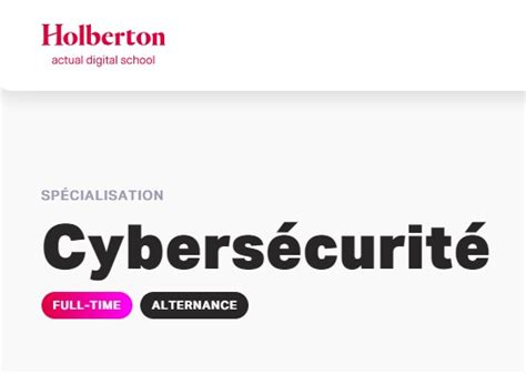 Une Nouvelle Spécialisation En Cybersécurité à Lécole Holberton