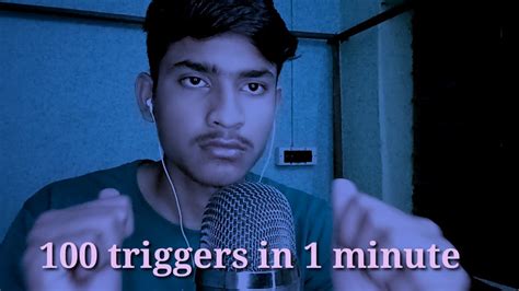Asmr 100 Triggers In 1 Minute Youtube