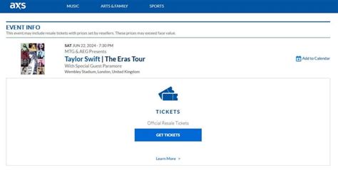 Uk Ticket Resale And Transfer Update Axs R Taylorswift