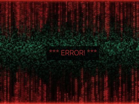 premium vector error in program code listing red crash on software
