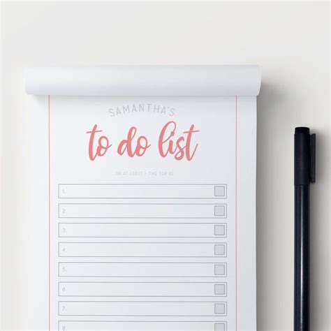 To Do List Notepad Etsy
