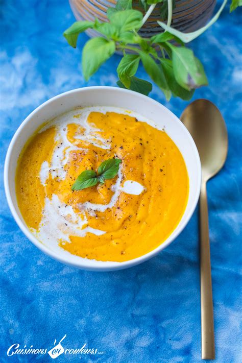 Velouté de patate douce et carottes au lait de coco Cuisinons En Couleurs