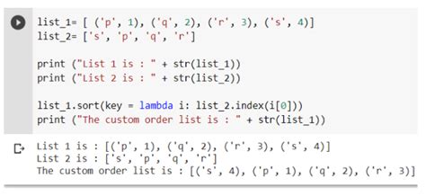 How To Sort A List In Custom Order In Python I Tutorials