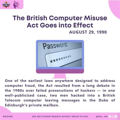 On This Day In 1990 The British Computer Misuse Act Was Enacted To