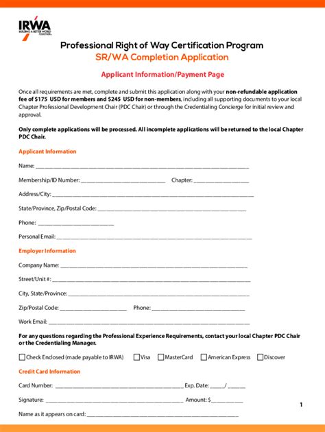 Fillable Online Sr Wa Completion Application Fax Email Print Pdffiller