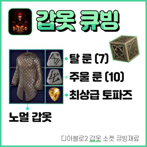 디아2 소켓 큐빙 정리 장비 소켓 뚫는 방법 디아블로2 레저렉션 네이버 블로그