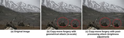 Examples Of Copymove Forgery In Digital Images With Geometric And