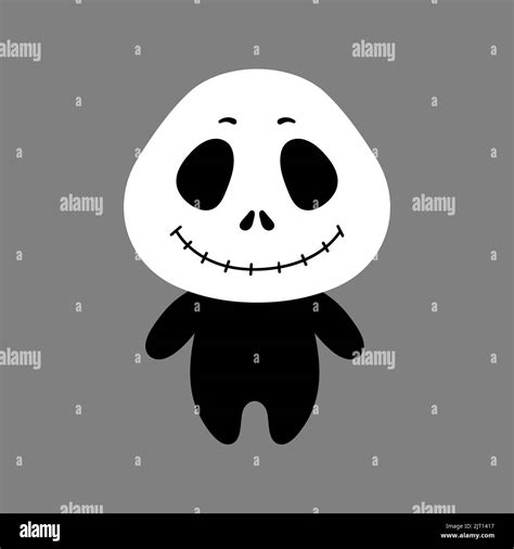 Cute Grim Reaper Flat Style Vector Illustration Stock Vector Image