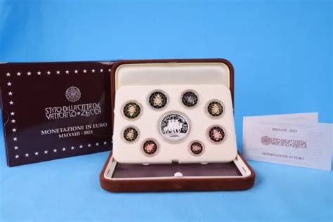 VATIKAN KURSMÜNZENSATZ KMS 2023 mit 20 Euro Silber proof in Ovp EUR 26