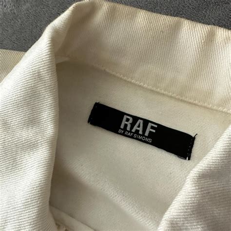 Raf By Raf Simons White Denim Jacket Tagged Size Depop