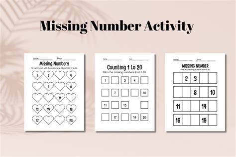 Number Activity Graphic By Busy Bee Learning Center Creative Fabrica