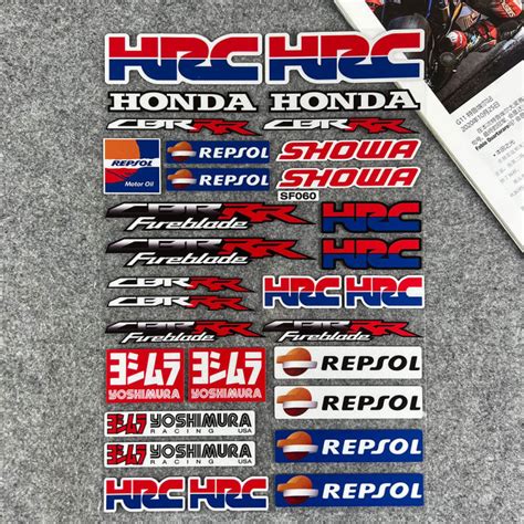 Reflective Motorcycle Accessories Tank Decals Helmet Stickers For Honda