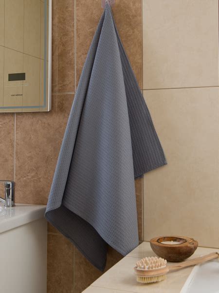 Полотенце банное MASO home пляжное Вафельное полотно, Хлопок 80x150 см ...