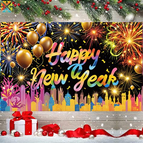 New Year Party Background Fabric Decoration 2025 New Years Party