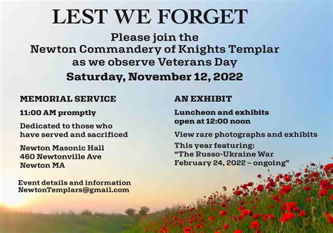 Nov 12 Lest We Forget Veterans Day Observance Newton Ma Patch