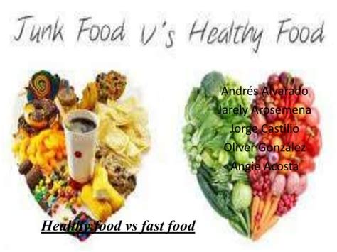 Healthy Food Vs Fast Food Pptx