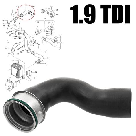 Turbo Intercooler Hose Vw Golf Bora Seat Leon Toledo Audi A3 19 Tdi