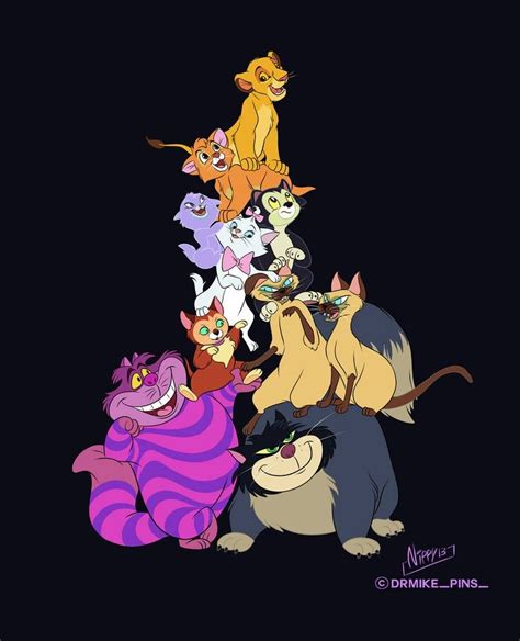 Pin De Christine Wolf En Disney Art Pinturas Disney Gatos Disney