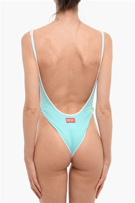 Diesel Stretch Fabric Tessah One Piece V Neck Swimsuit Women Glamood