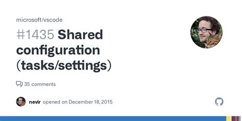 shared configuration tasks settings · issue 1435 · microsoft vscode