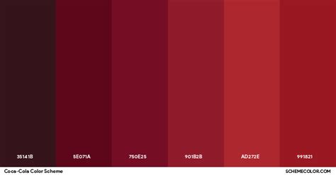 Coca Cola Color Scheme Palettes SchemeColor Com