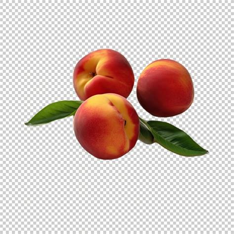 Нектарины на Psd прозрачный фон экзотические фрукты и овощи Премиум Psd Файл