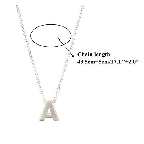 Dimond Necklacedainty Silver Initial Necklaces For Women Gold Filled
