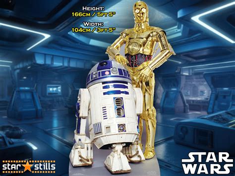 Lifesize Cardboard Cutout Of The Droids R2 D2 And C3po Buy Star Wars