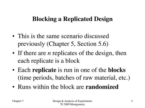 design and analysis of engineering experiments ppt download