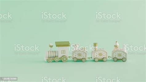 복사 공간이있는 파스텔 녹색 배경의 크리스마스 열차 최소한의 새해 개념 12 월과 장식 영감 미니어처 기차에 대한 스톡 사진 및 기타 이미지 Istock