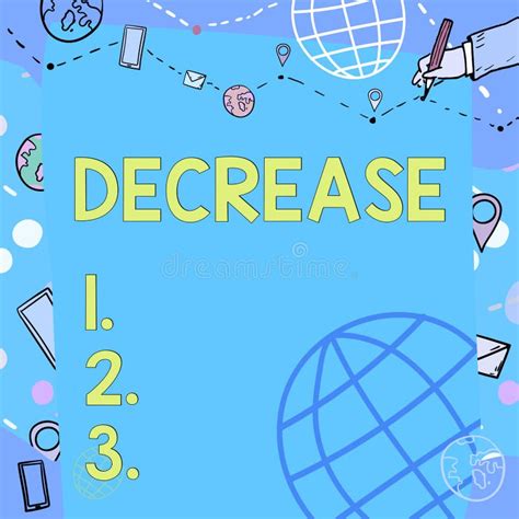 Hand Writing Sign Decrease Word For Make Or Become Smaller Or Fewer In Size Amount Intensity Or