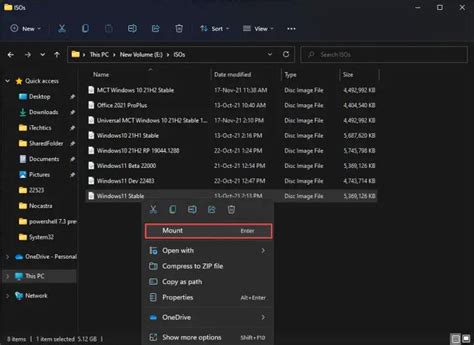 How To Mount ISO Images In Windows 11 10