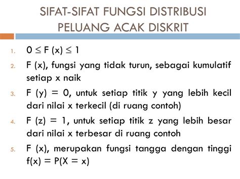 Ppt Probabilitas Dan Statistika Variabel Acak Dan Fungsi Distribusi Peluang Acak Diskrit