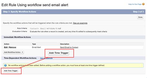 How To Create Time Dependent Workflow Actions In Workflow Rules In Salesforce
