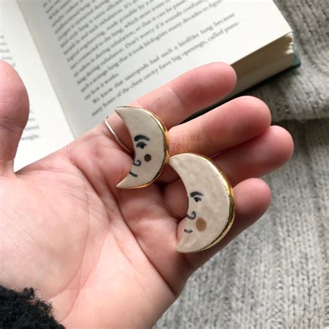 Moon Cutie Pin With 24k Gold The Tiny Toucan