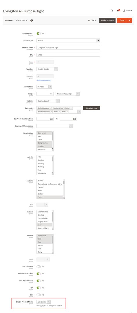 Magento B B Product Variants Matrix Configurable Catalog Extension