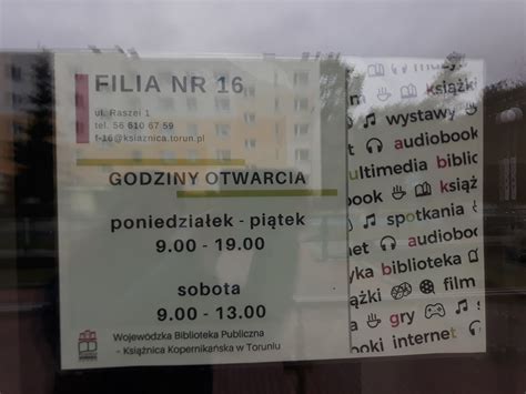 Zaproszenie do Filii Książnicy Kopernikańskiej na Raszei w Toruniu