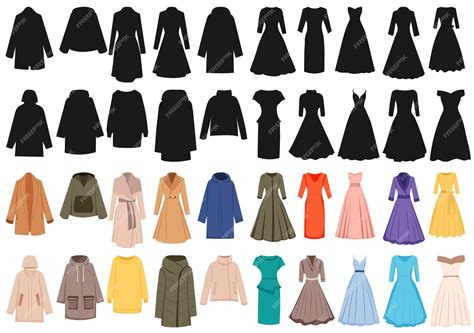 Premium Vector Women Clothes Set Isolated Vector