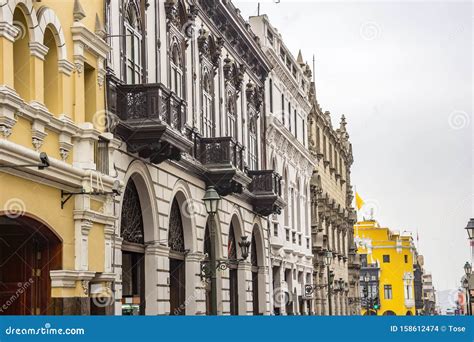 Architecture In Downtown Lima Peru Stock Photo Image Of City Disctric