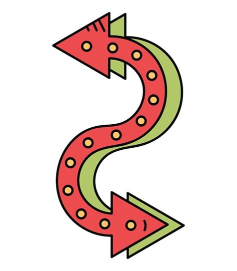 Premium Photo Arrow Of Doodle Set In This Curve Arrow Illustration Colorful Depth Ensures