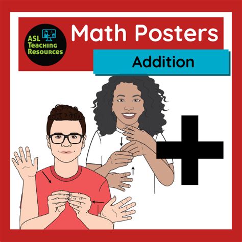 Sign Language Posters Addition Asl Teaching Resources