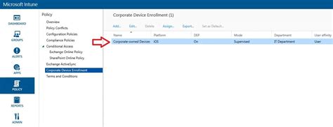 configure integration between apple dep and microsoft intune