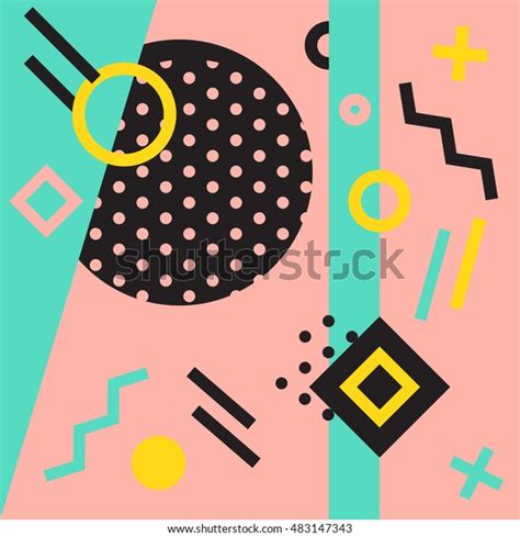 Abstract Constructivism Cubism Pattern Hipster Pattern Stock Vector