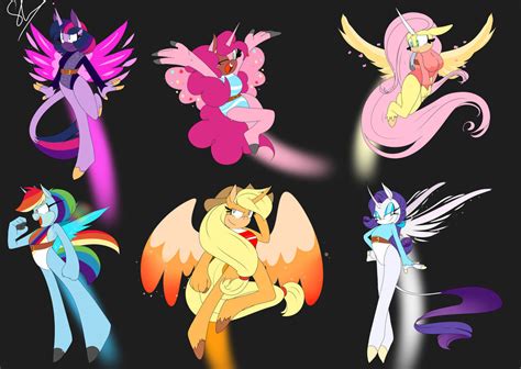2923054 Safe Artistxxblueravenxxx Applejack Fluttershy Pinkie Pie Rainbow Dash Rarity