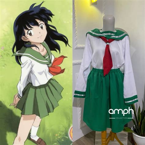 Jual Kostum Kagome Sailor Baju Cosplay Jepang Warna Hijau Botol