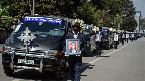 Mourners Wail In Grief Amid Mass Funeral For Victims Of Ethiopian